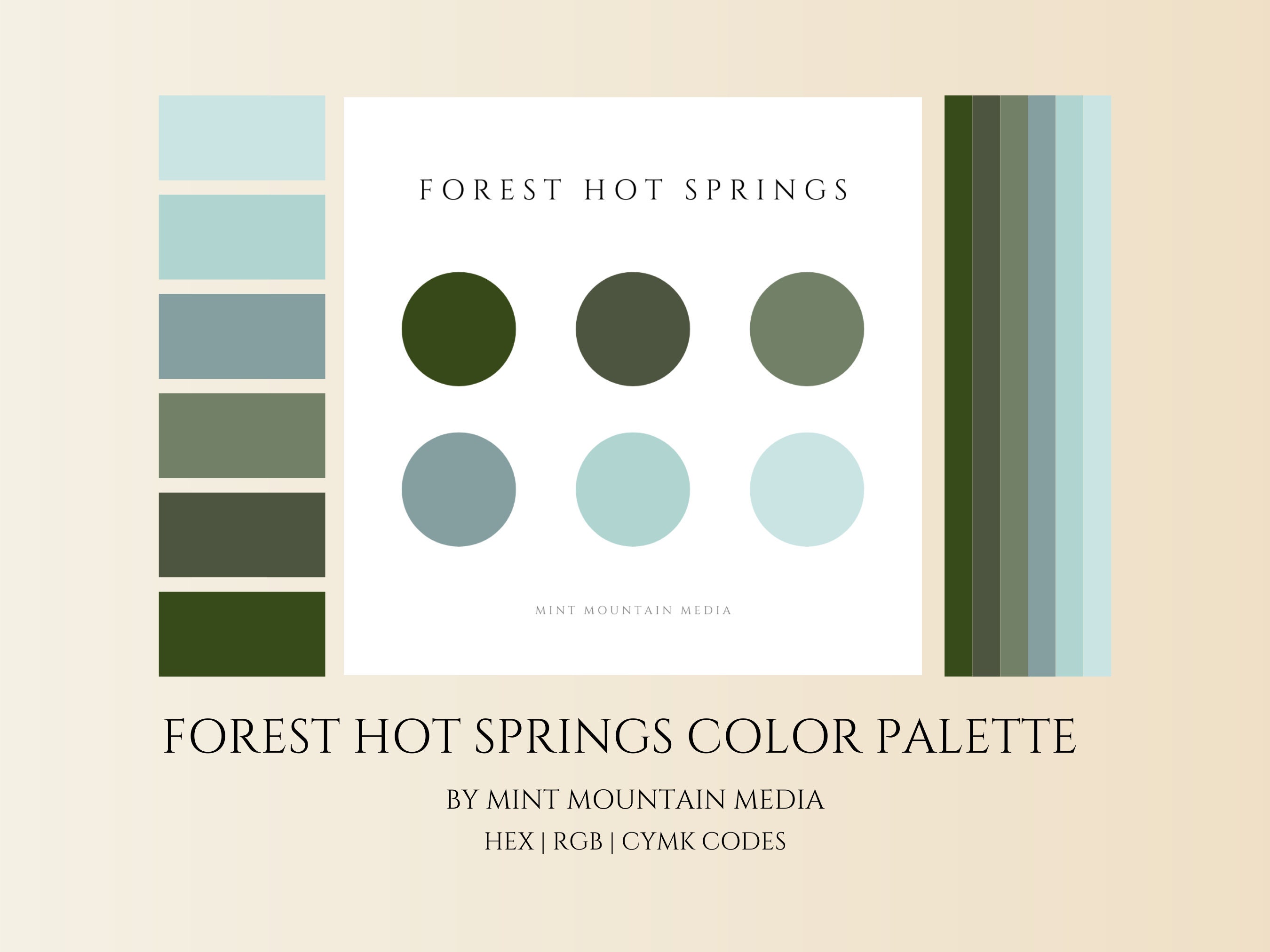 Forest Hot Springs Color Palette | Brand Palette | Small Business ...