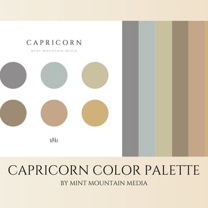 Capricorn Color Palette Brand Palette Small Business Branding Wedding ...