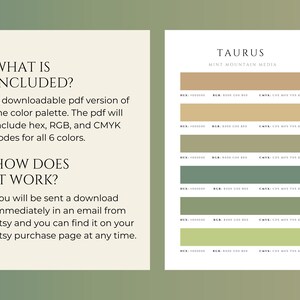 Taurus Color Palette | Brand Palette | Small Business Branding ...