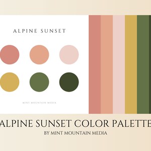 Alpine Sunset Color Palette | Brand Palette | Small Business Branding ...
