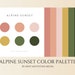 Alpine Sunset Color Palette | Brand Palette | Small Business Branding ...