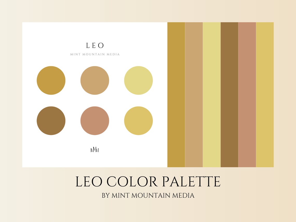 Leo Color Palette | Brand Palette | Small Business Branding | Wedding ...