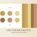 Leo Color Palette | Brand Palette | Small Business Branding | Wedding ...