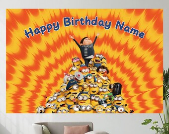 Minion Happy Birthday Banner - Etsy