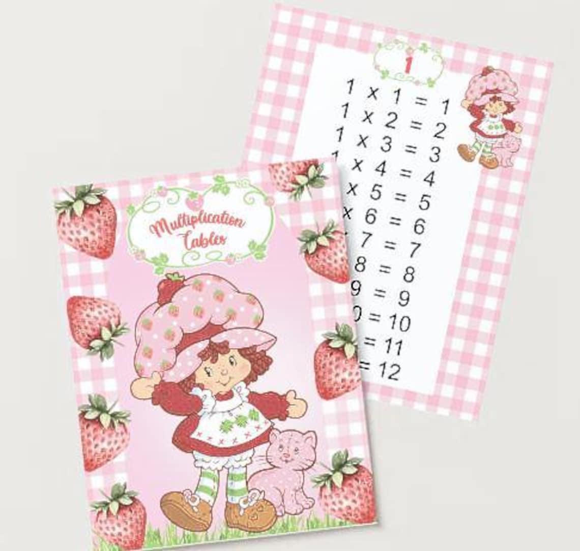 Strawberry Shortcake Multiplication Tables – Printable Educational ...