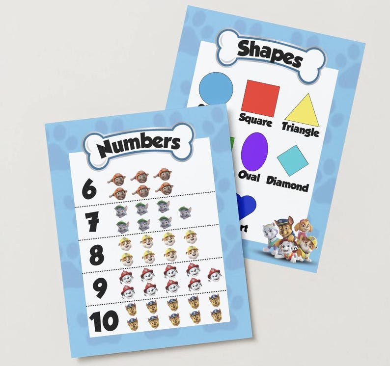 Paw Patrol Educational Flashcards for Toddlers | Learn Alphabet ...