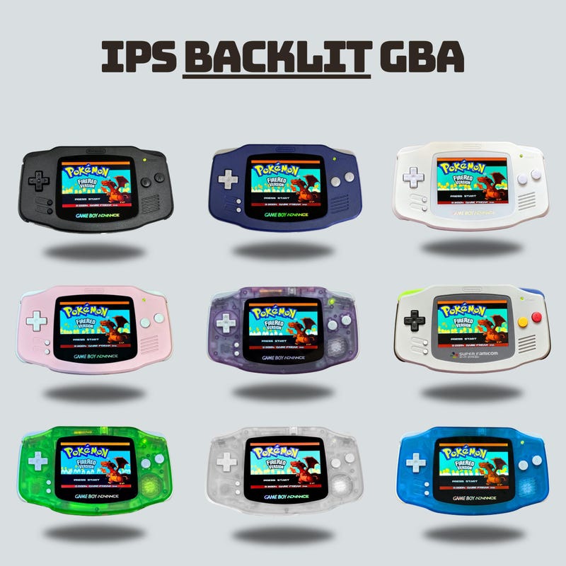 Backlit Screen Gba Modded - Etsy