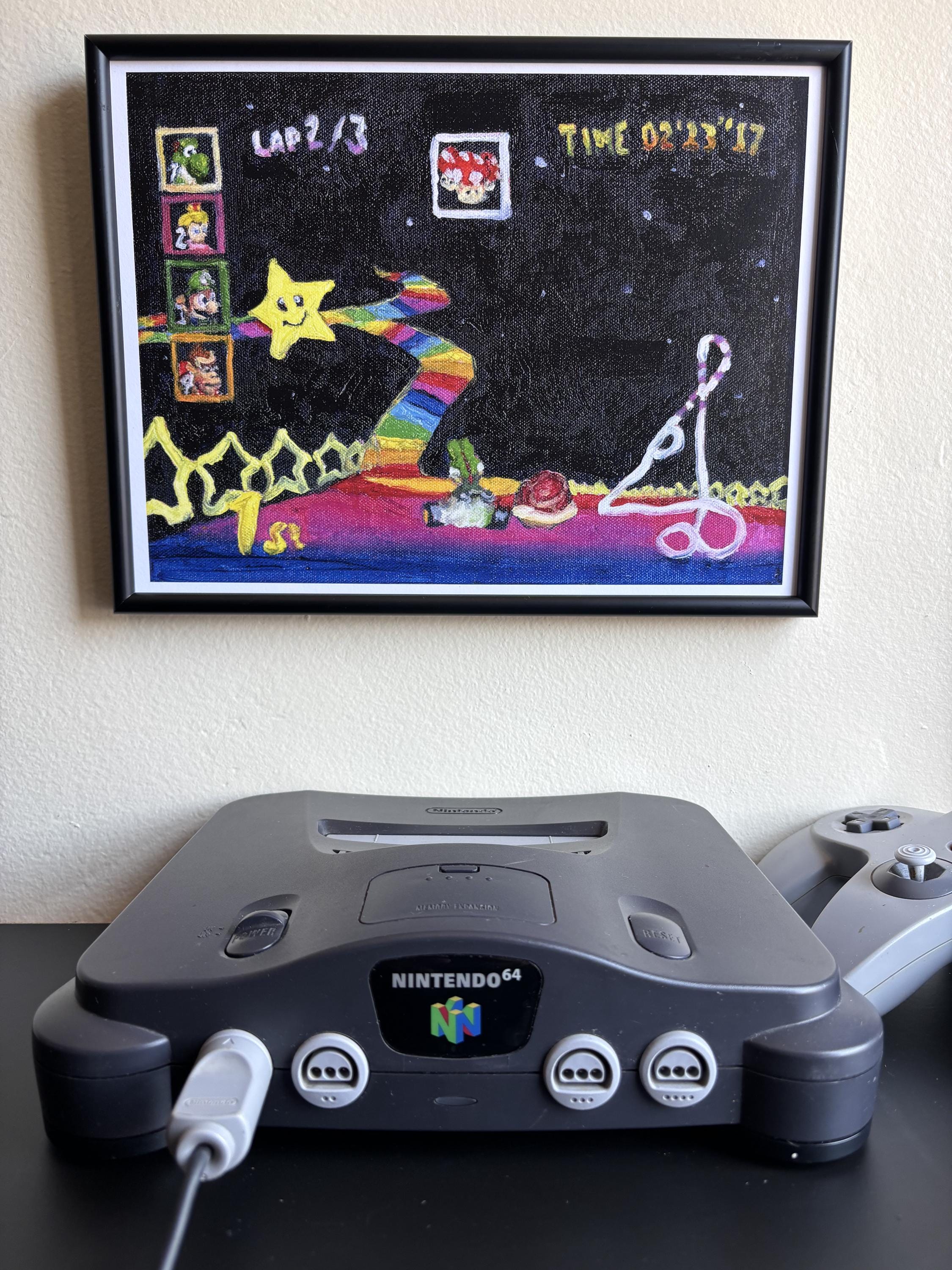 Mario Kart 64 Oil Painting Print - Etsy