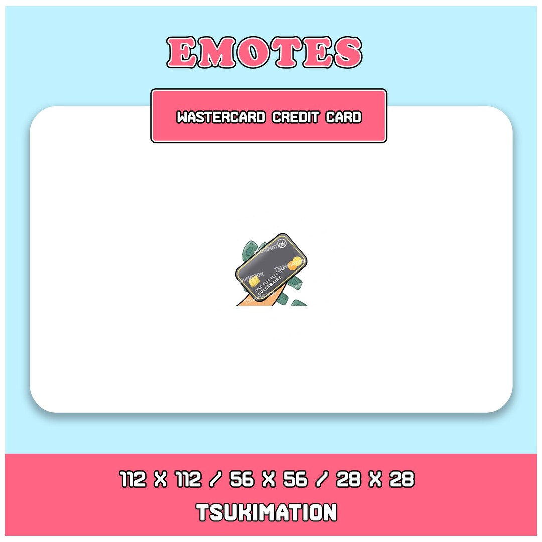 ANIMATED wastercard Credit Card Emote Emote for Twitch Streamers ...