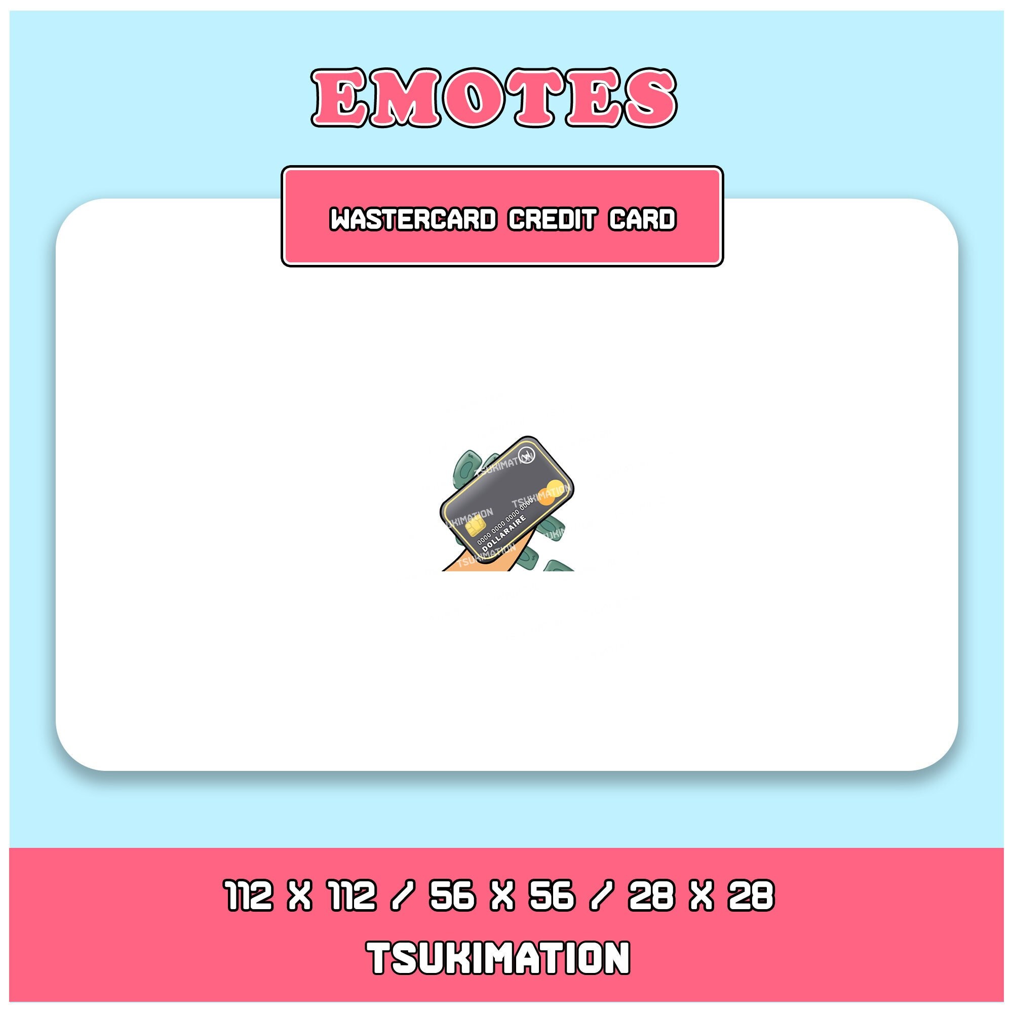 ANIMATED wastercard Credit Card Emote Emote for Twitch Streamers ...