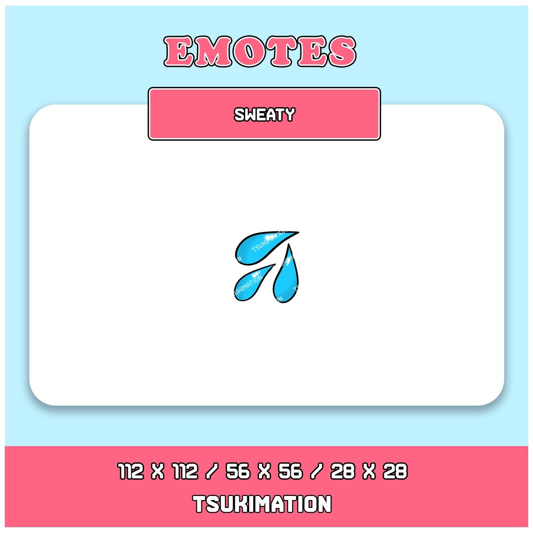 ANIMATED sweaty Emote Emote for Twitch Streamers/ Discord, Youtube ...