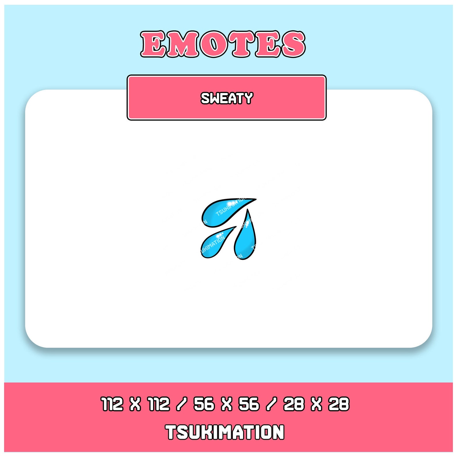 ANIMATED sweaty Emote Emote for Twitch Streamers/ Discord, Youtube ...