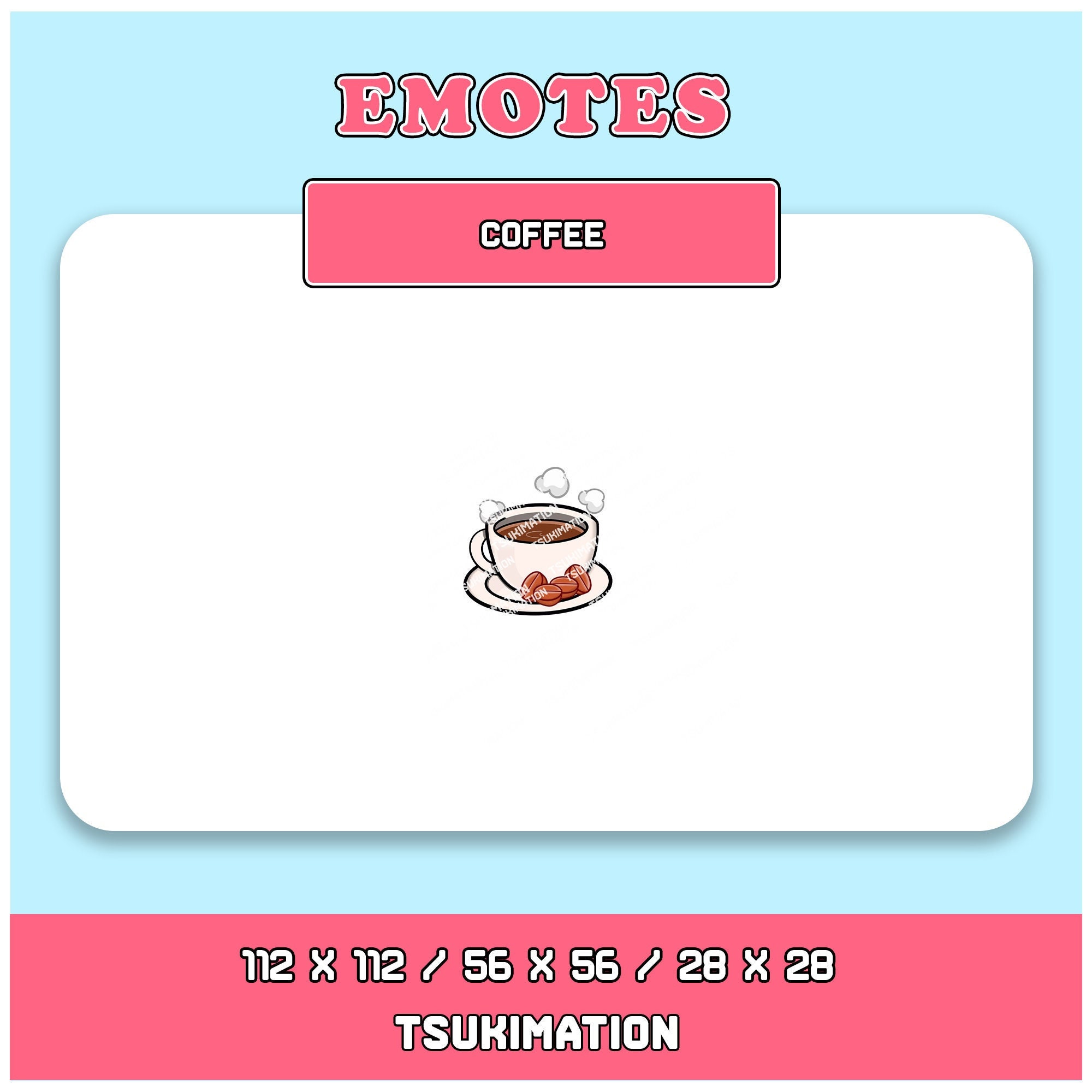 ANIMATED coffee Emote Emote for Twitch Streamers/ Discord, Youtube ...