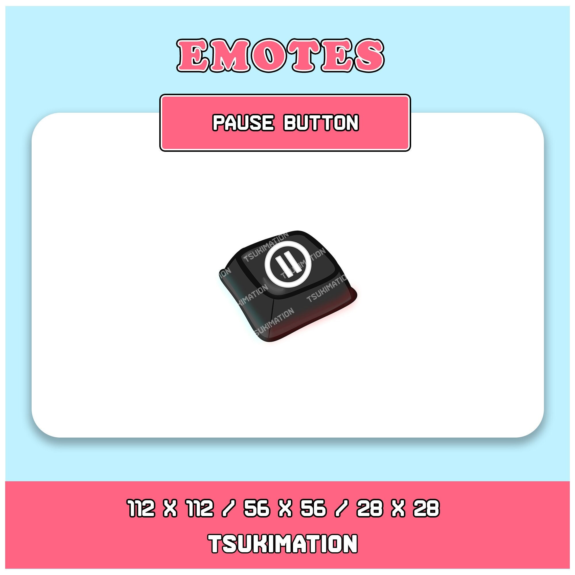 ANIMATED pause Button Emote Emote for Twitch Streamers/ Discord ...