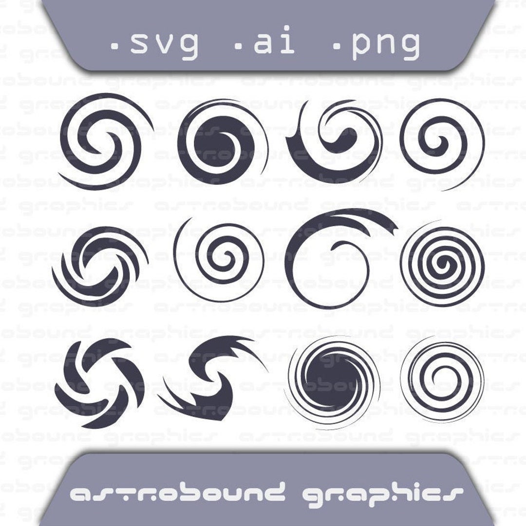 12 Swirls and Spirals .svg File for Cricut .ai, .png, .svg - Etsy Australia