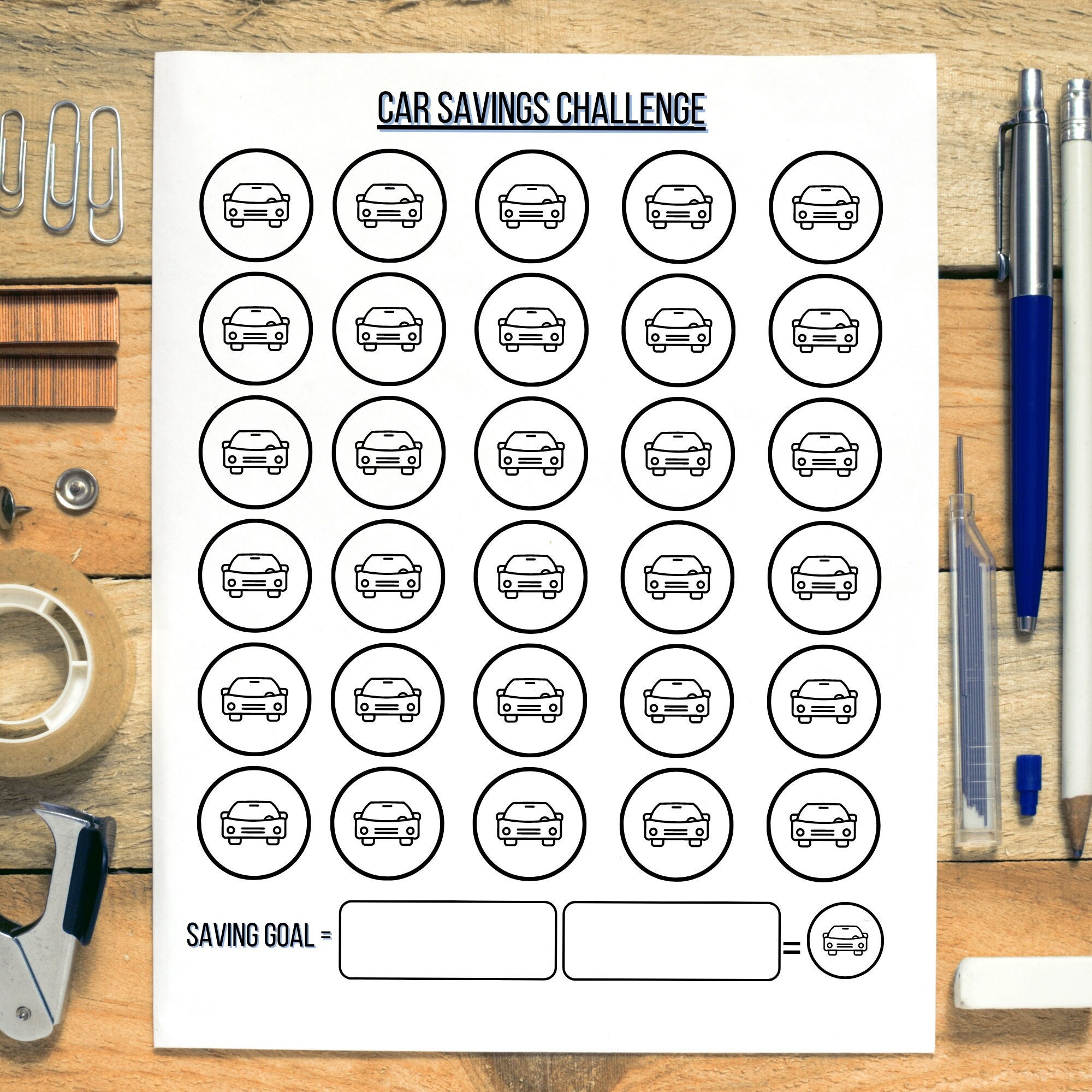 Car Savings Challenge Savings Challenge Car Savings Vehicle Savings ...