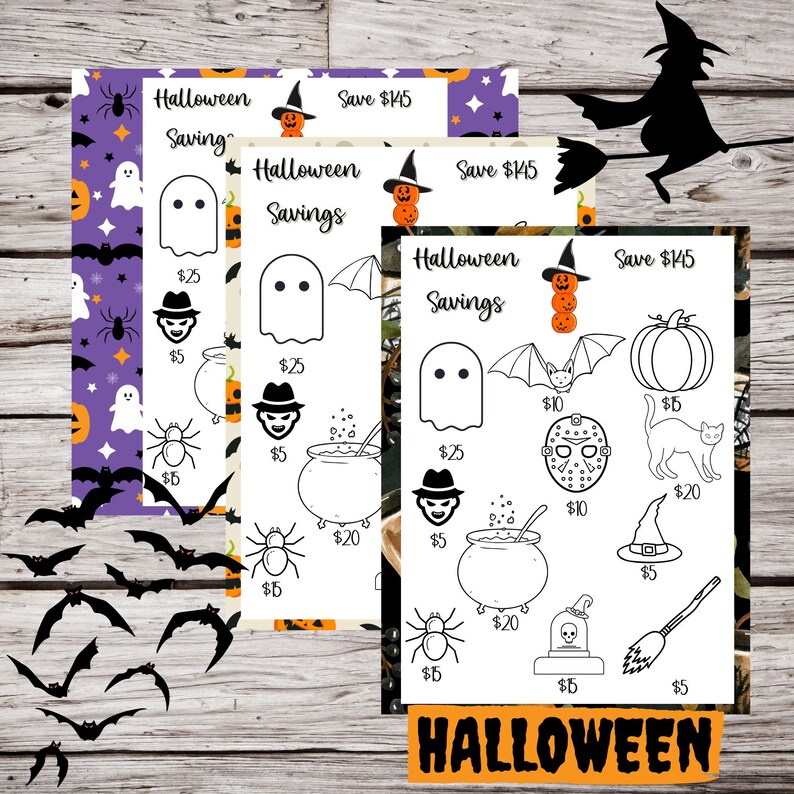 Halloween Savings Challenge, Money Tracker, Halloween Savings, Savings ...