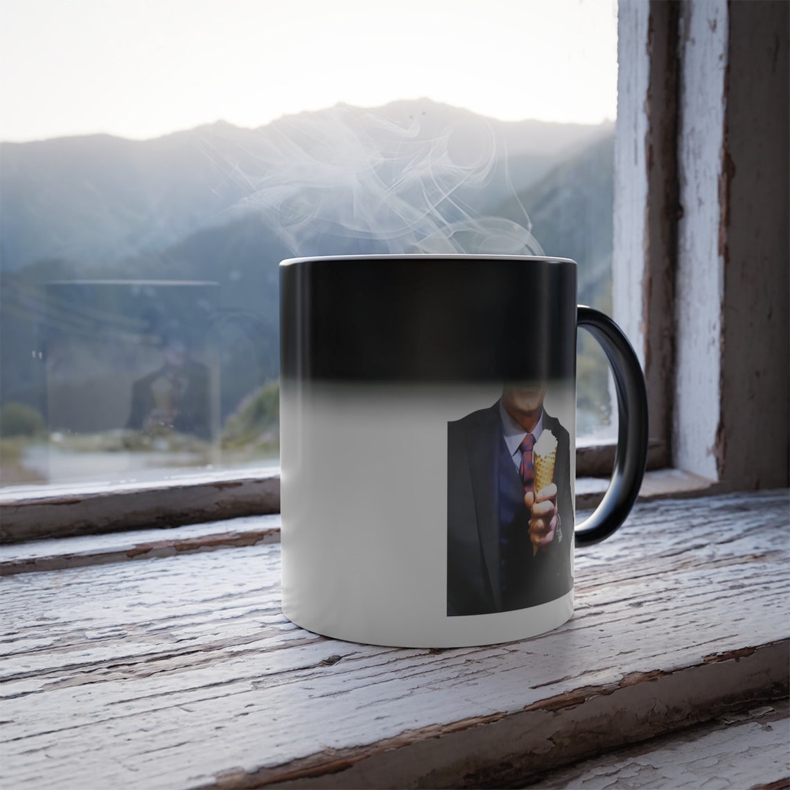 Bing Chilling Ice Cream Color Changing Mug Bing Chilling Meme - Etsy