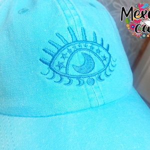 Evil Eye Moon Hat - Ojo De La Suerte Luna Creciente - Etsy
