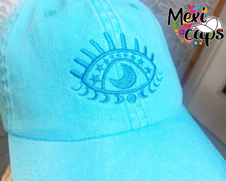 Evil Eye Moon Hat - Ojo De La Suerte Luna Creciente - Etsy