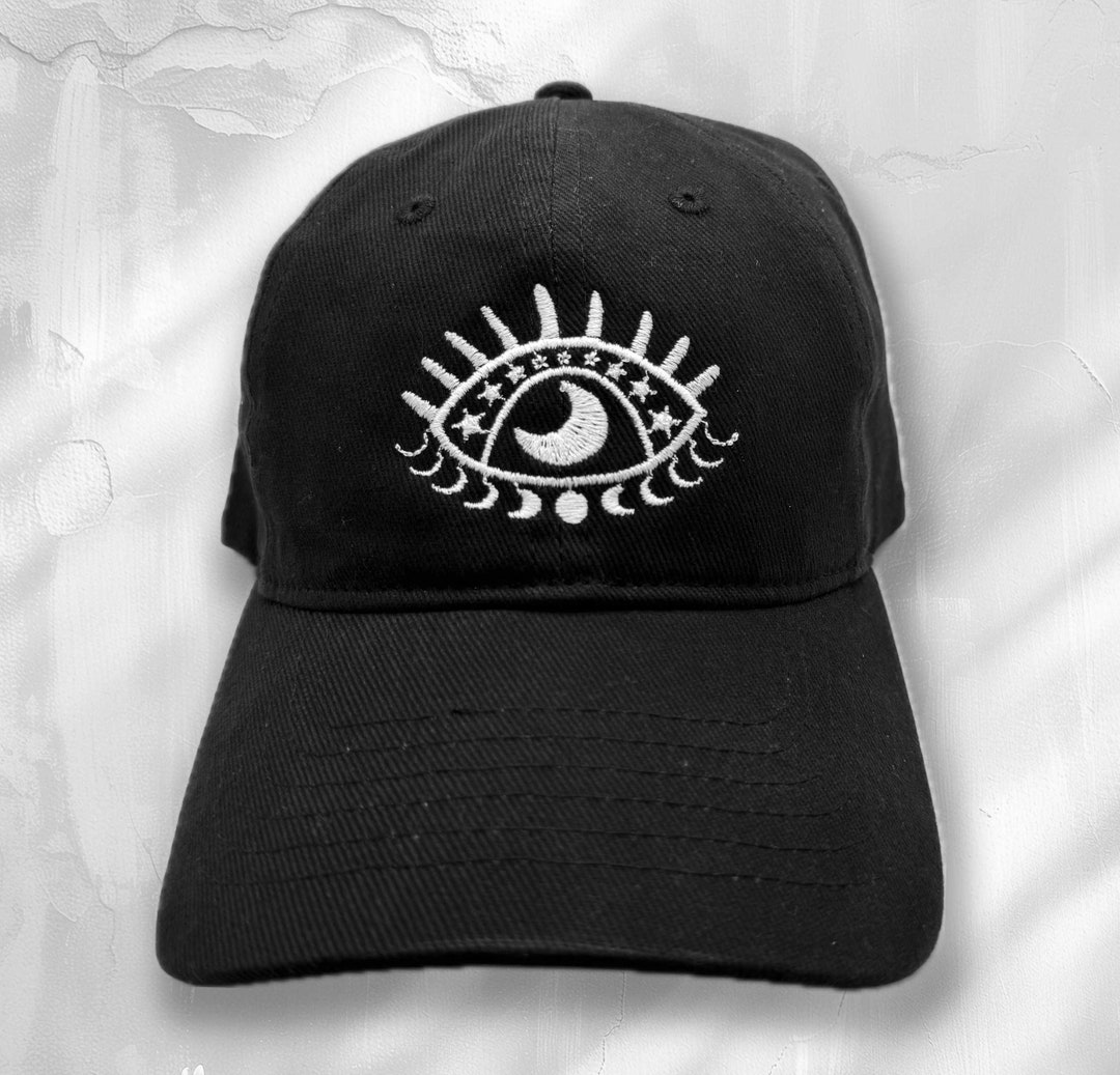 Evil Eye Moon Embroidered Hat | Ojo Luna - Etsy