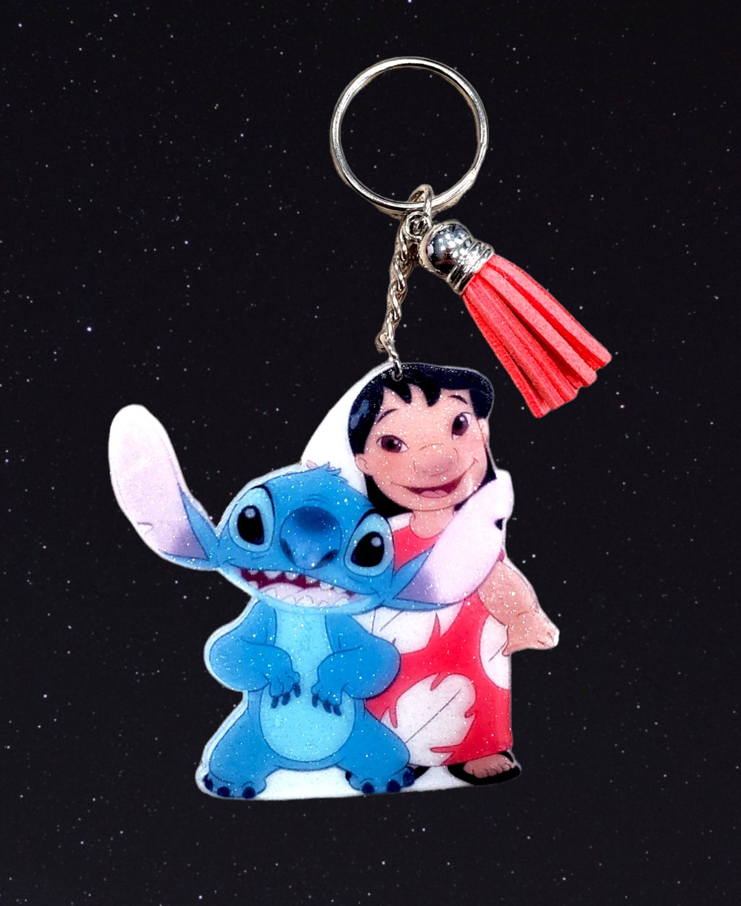 Lilo and Stitch Keychain Lilo and Stitch Large Keychain Key - Etsy UK