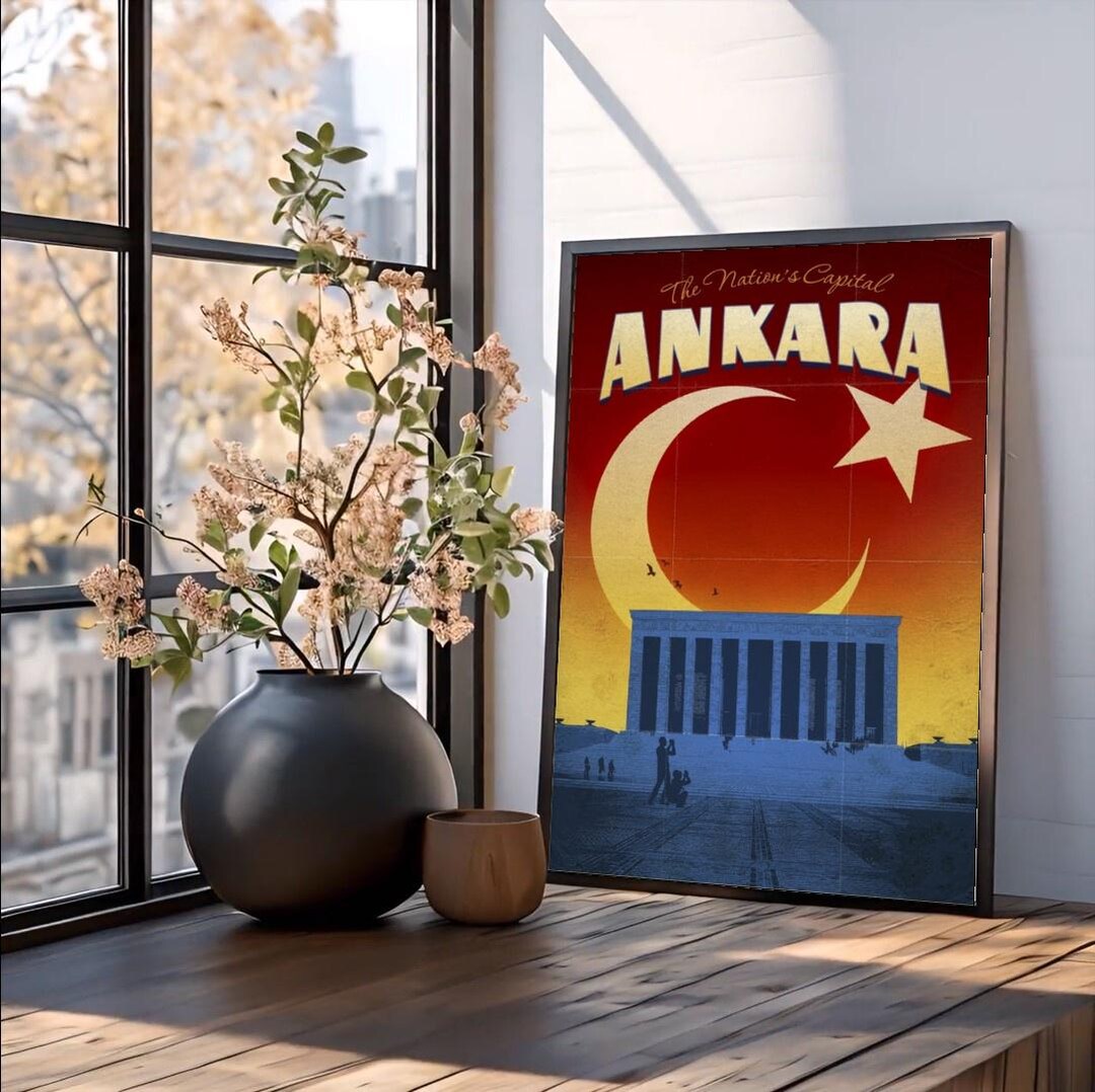 Vintage Ankara Poster Retro Turkey Travel Print - Etsy
