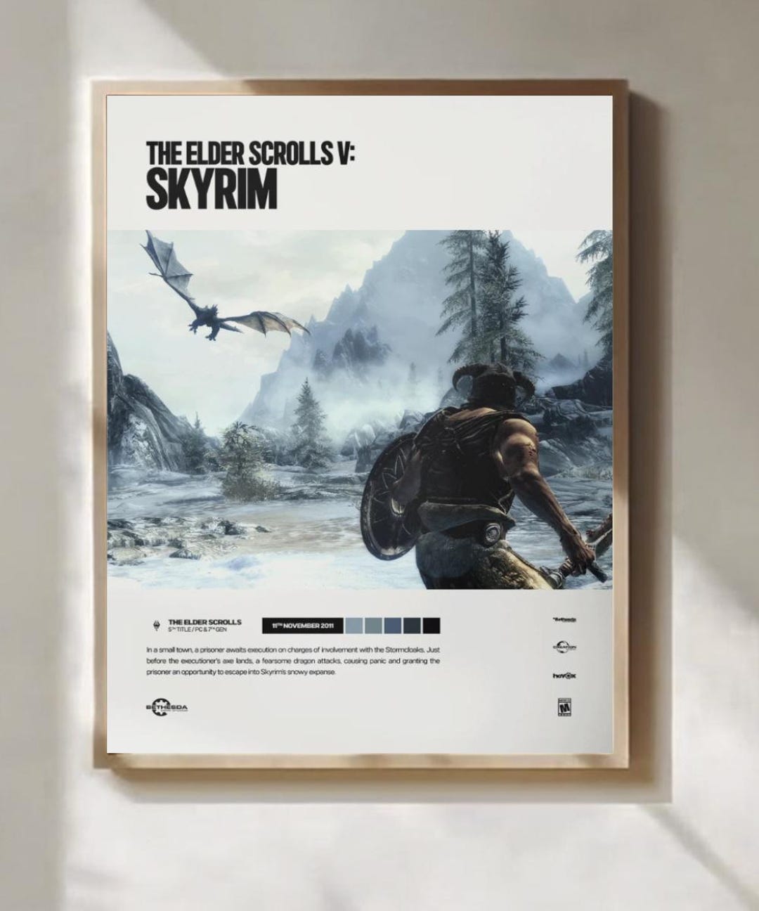 The Elder Scrolls V. Skyrim (2011) - Video Game Posters - Living Room ...