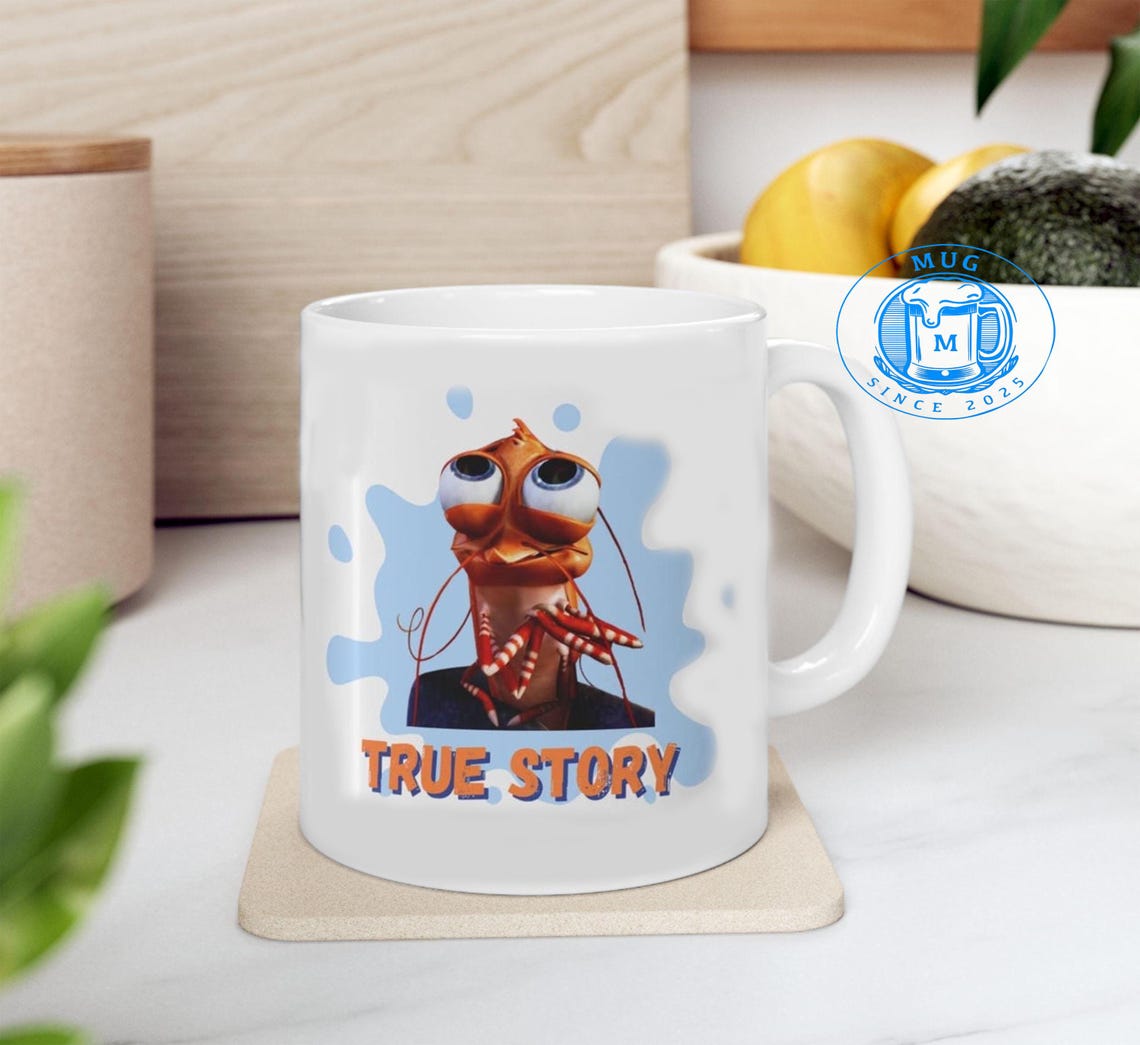 Shark Tale Shrimp True Story Monologue Mug - Funny Mug - Gifts for Her ...