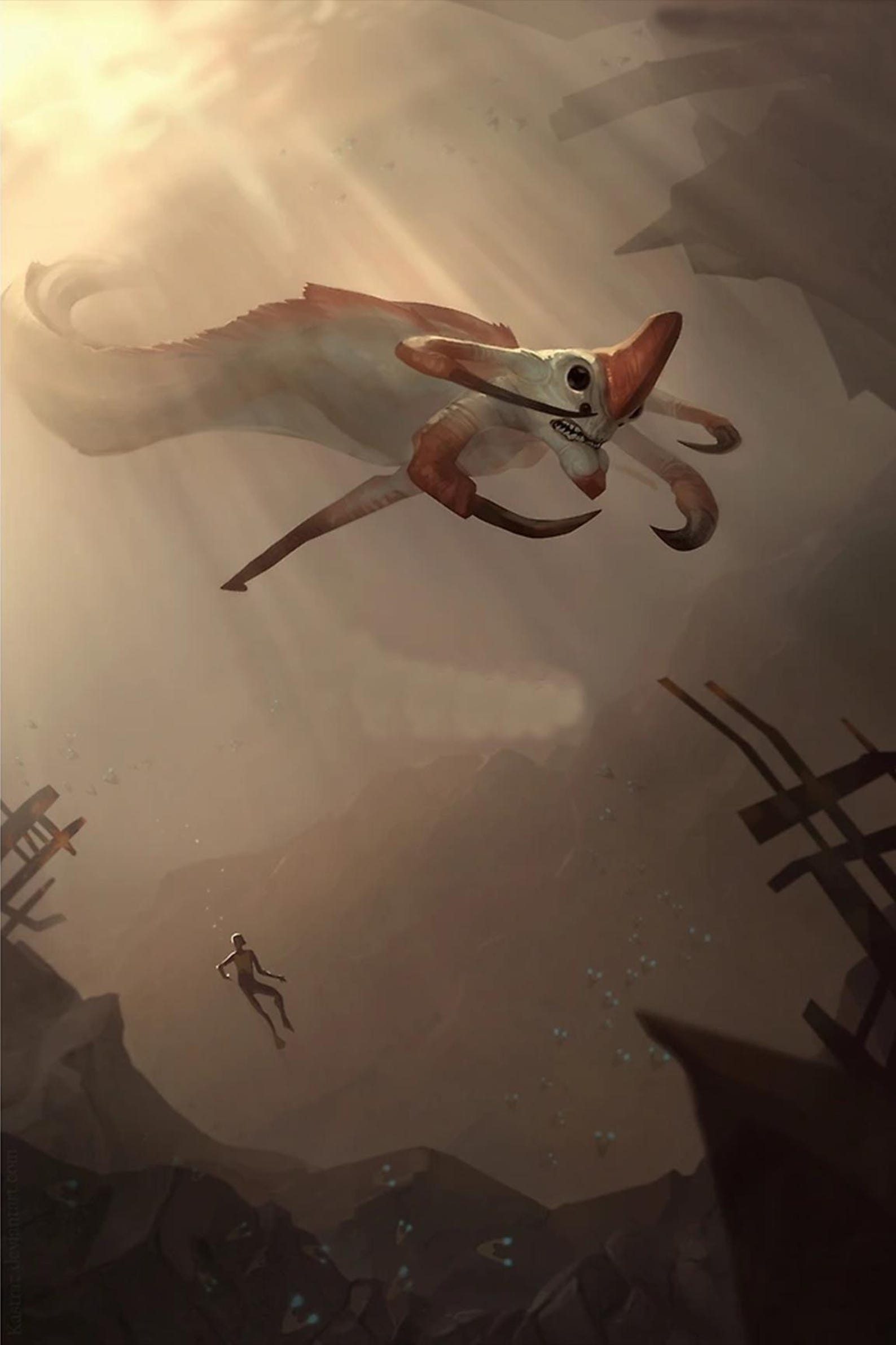 Subnautica Reaper Leviathan Poster - Etsy