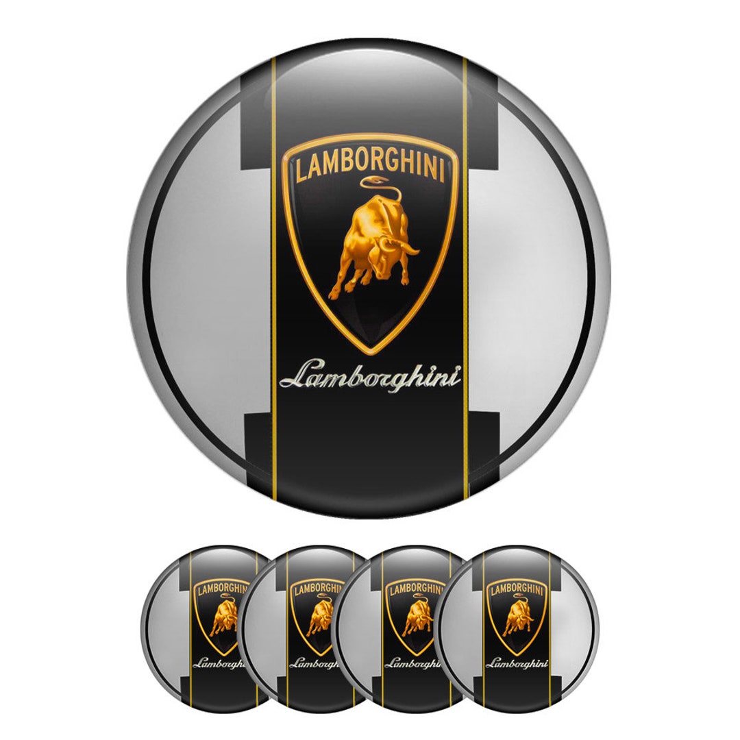 All Sizes Set 4 Domed Sticker 3D Print Surface Lamborghini for Wheel ...