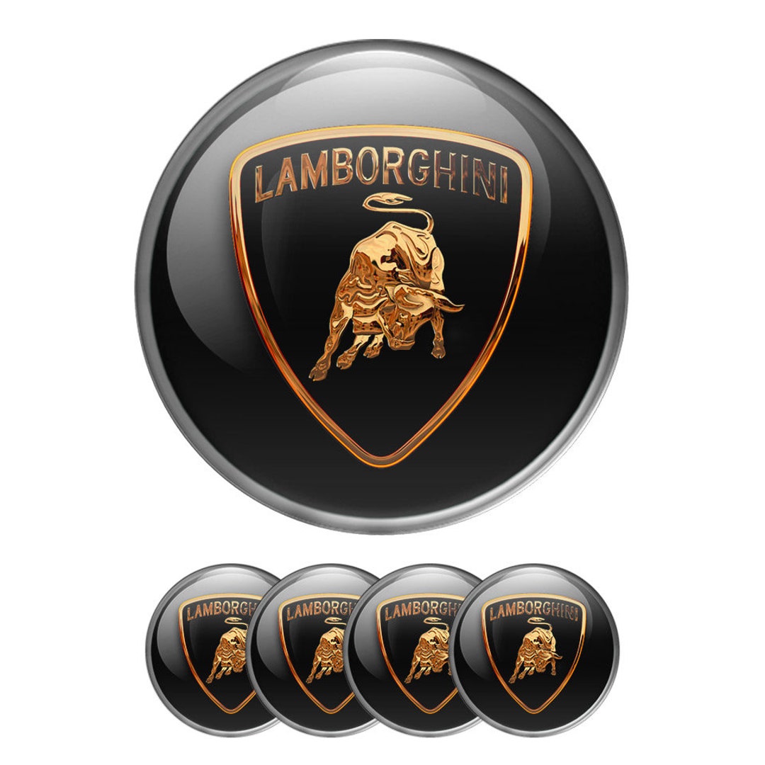 All Sizes Set 4 Domed Sticker 3D Print Surface Lamborghini for Wheel ...