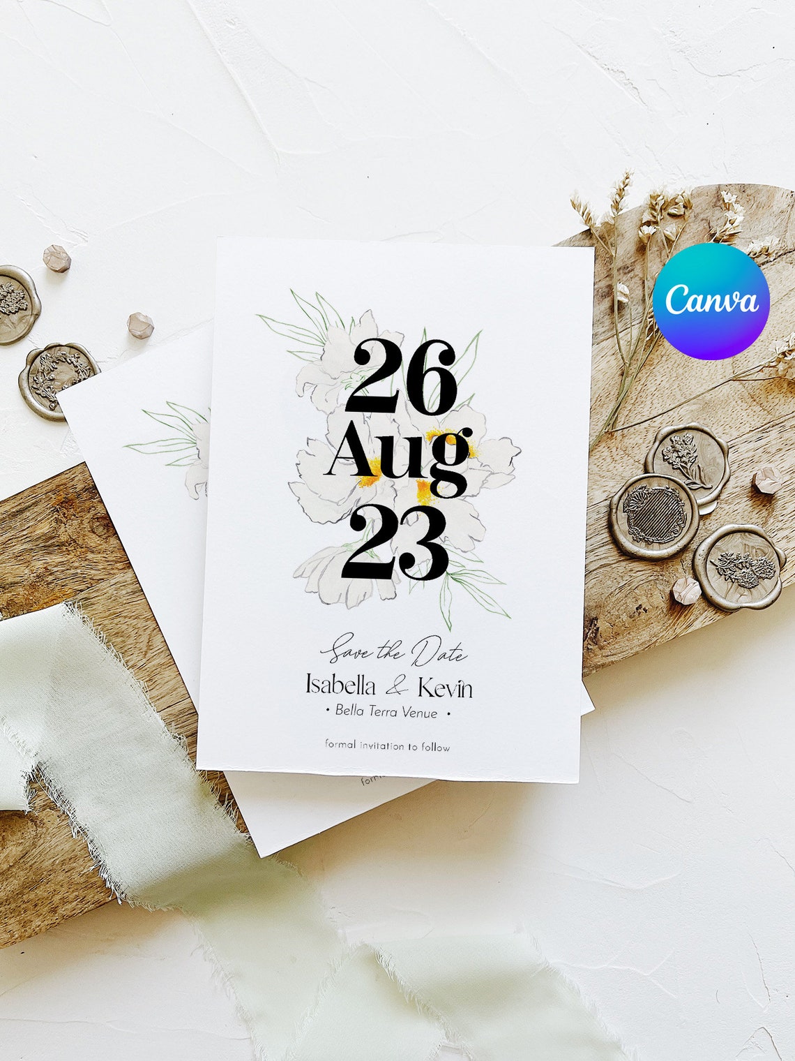 Save the Date Canva Template Canva Save the Date Template - Etsy