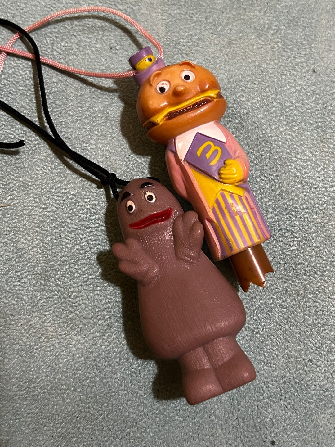 Vintage 1985 Mayor Cheese and Grimace Pencil Toppers. - Etsy