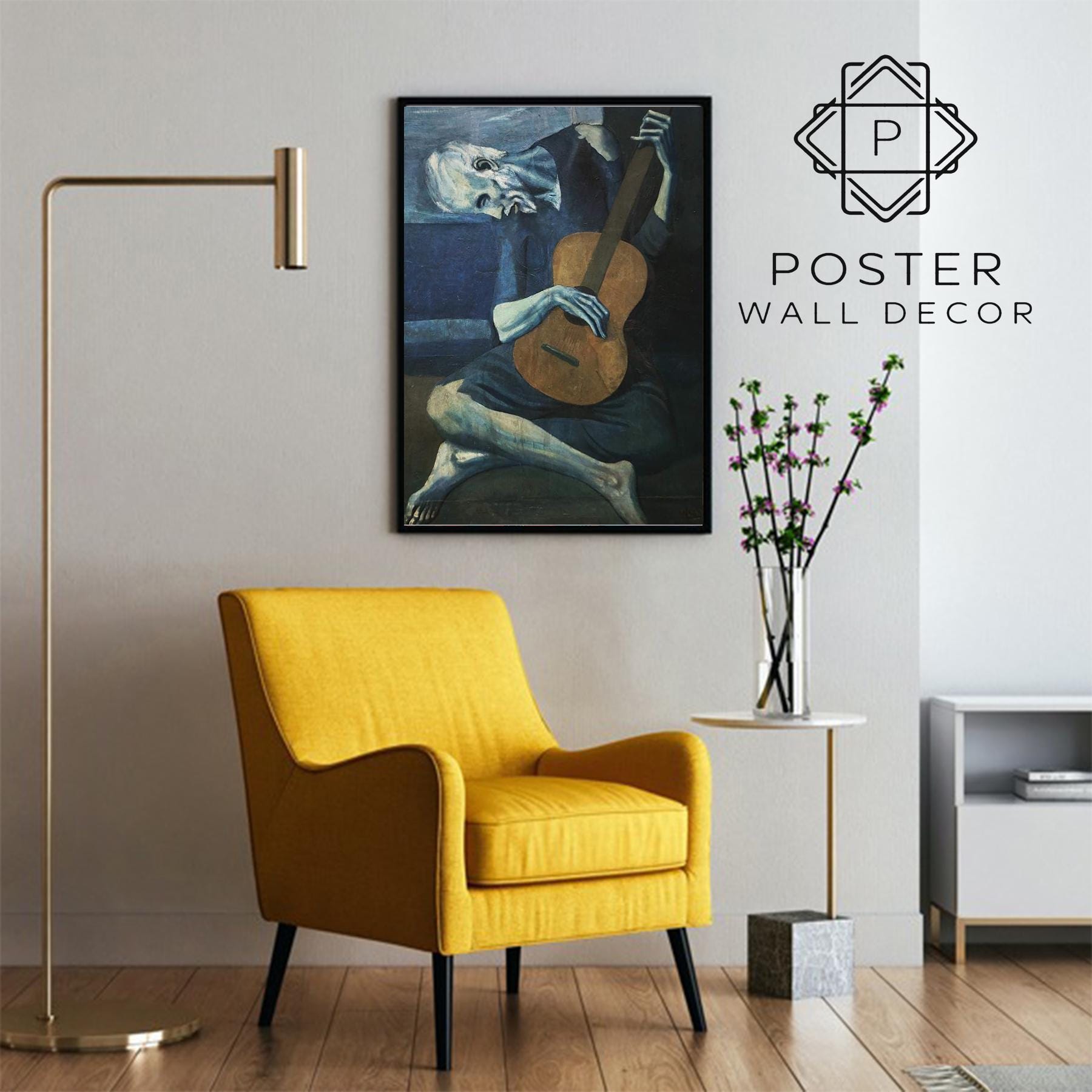 The Old Guitarist by Pablo Picasso Poster Print 1903 - LAMINATED - Old ...
