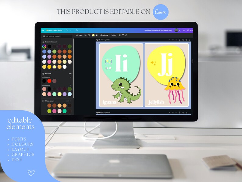 Alphabet Flashcards/posters, Editable on Canva, Classroom Management ...
