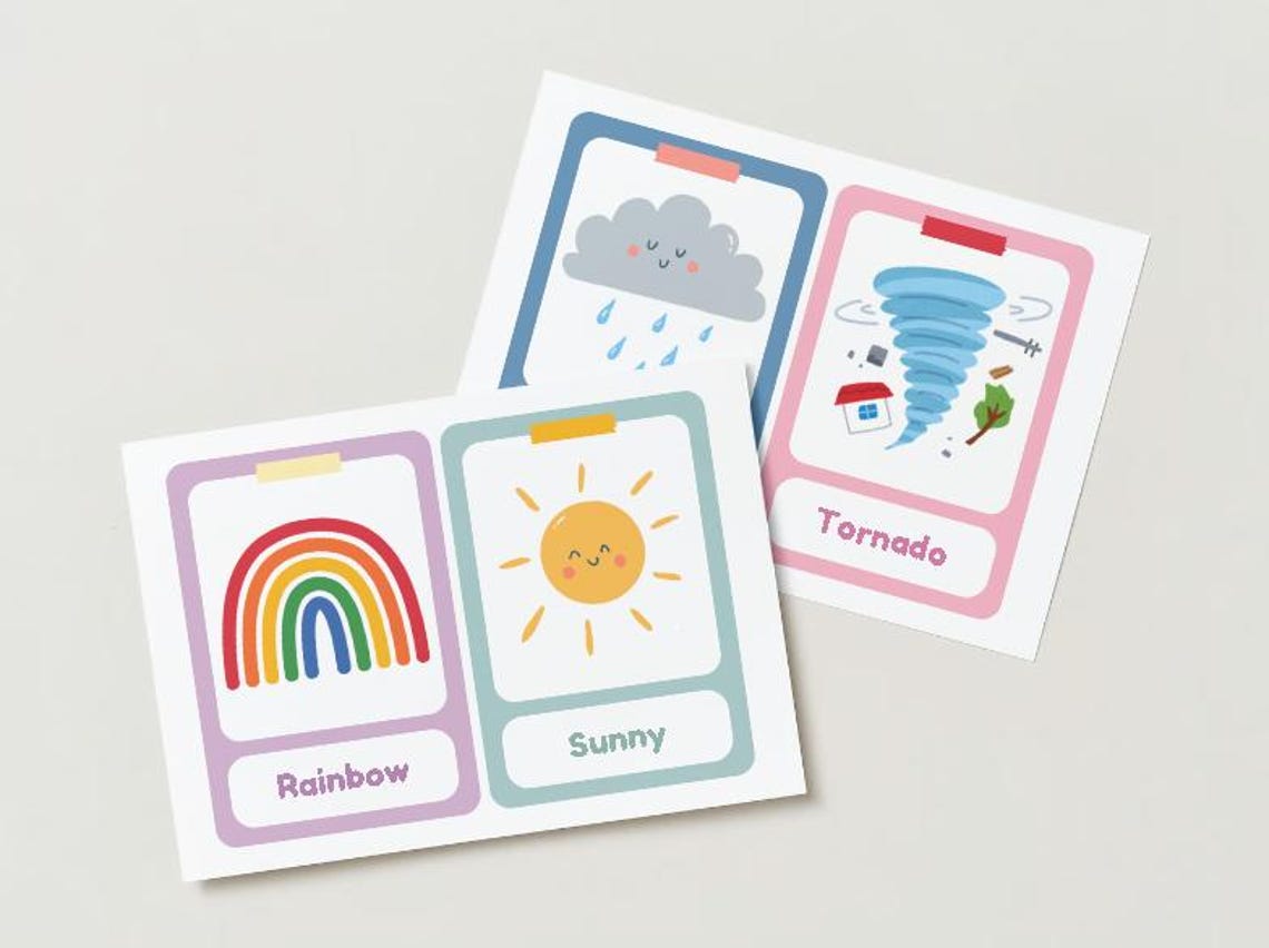 Editable Weather/seasons Flashcards, Posters, Classroom Management ...