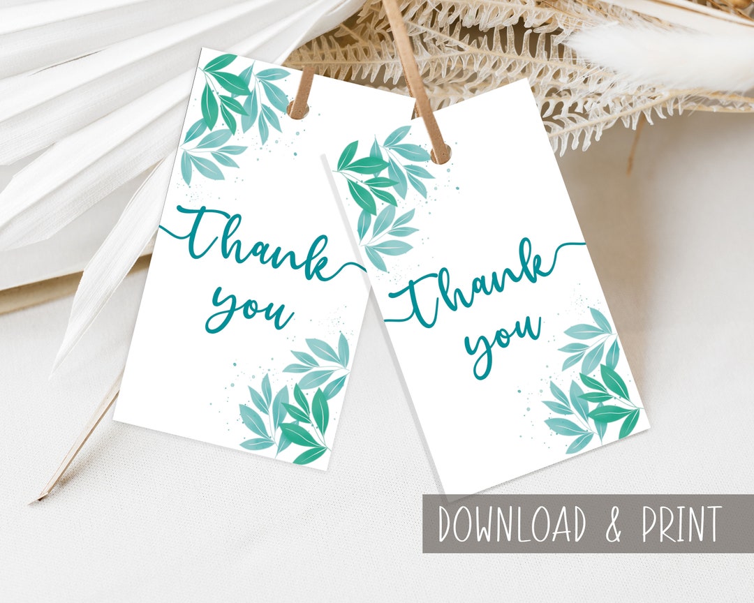 Thank You Printable Gift Tags, Gratitude Gift Tags, Digital Favour Gift ...