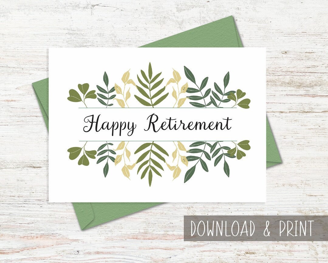 Happy Retirement Card Printable, Retirement Cards for Women, Retirement ...
