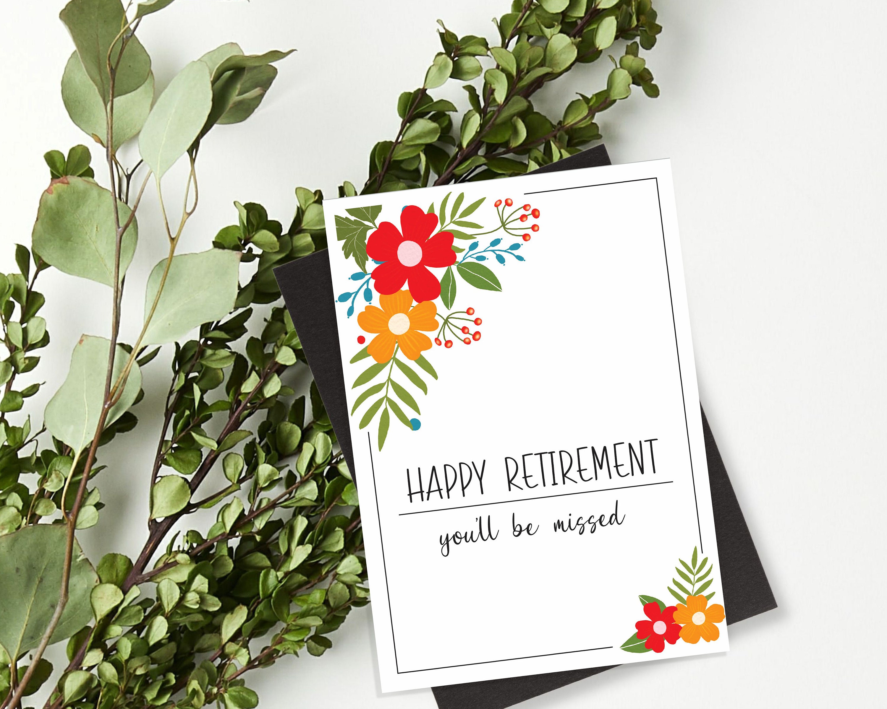 Retirement Card Printable, You'll Be Missed Card, Instant Download ...