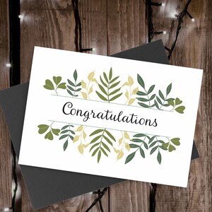 Printable Congratulatory Card, Downloadable Congratulations Card ...