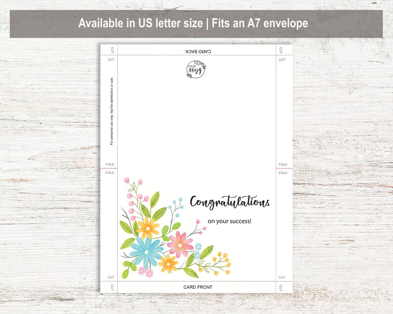 Congratulations Card Printable, Congrats Printable Card, Promotion Card ...