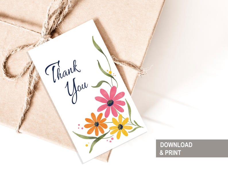 Floral Thank You Gift Tags Printable, Teacher Appreciation Gift Tags ...