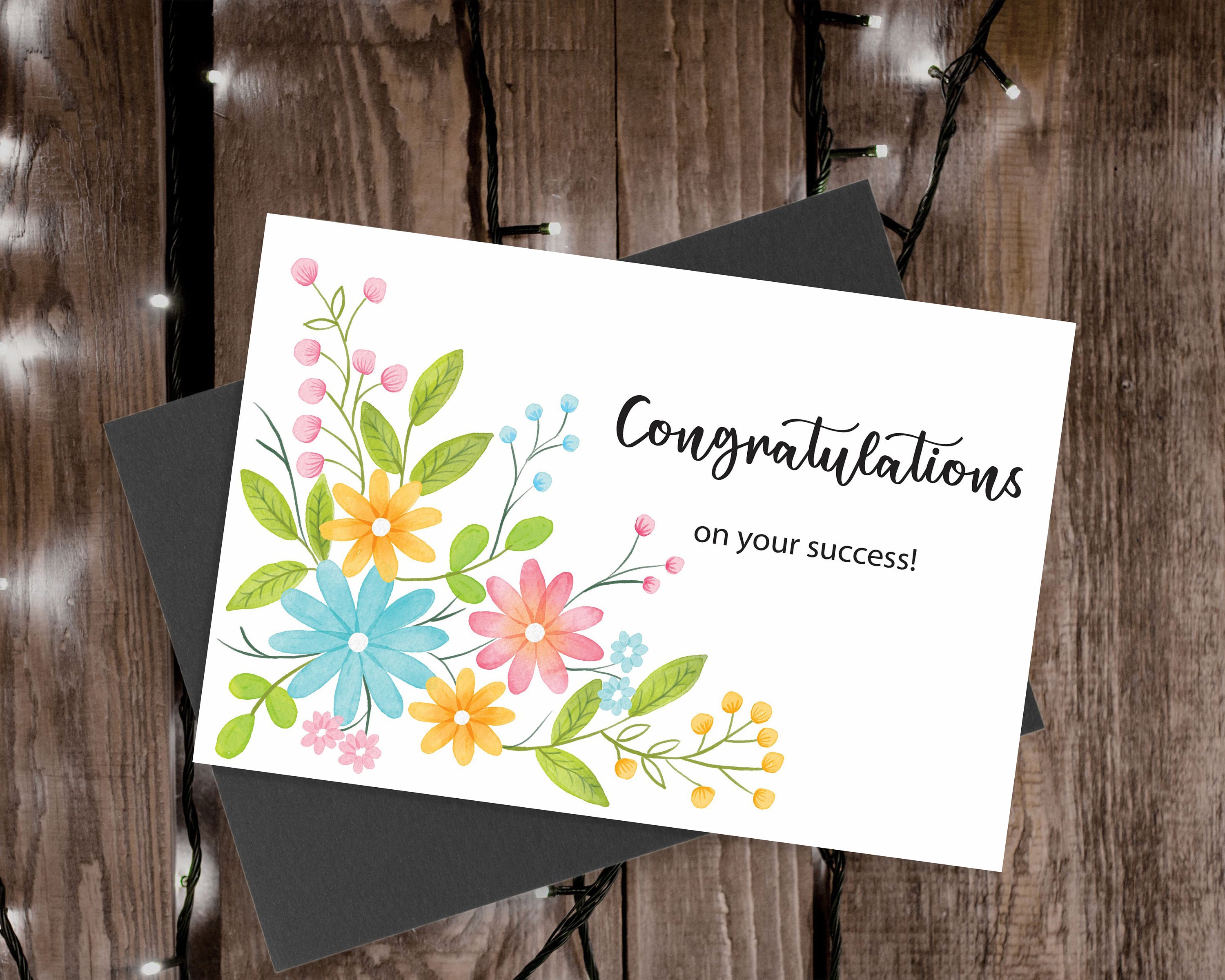 Congratulations Card Printable, Congrats Printable Card, Promotion Card, Graduation Card, New ...