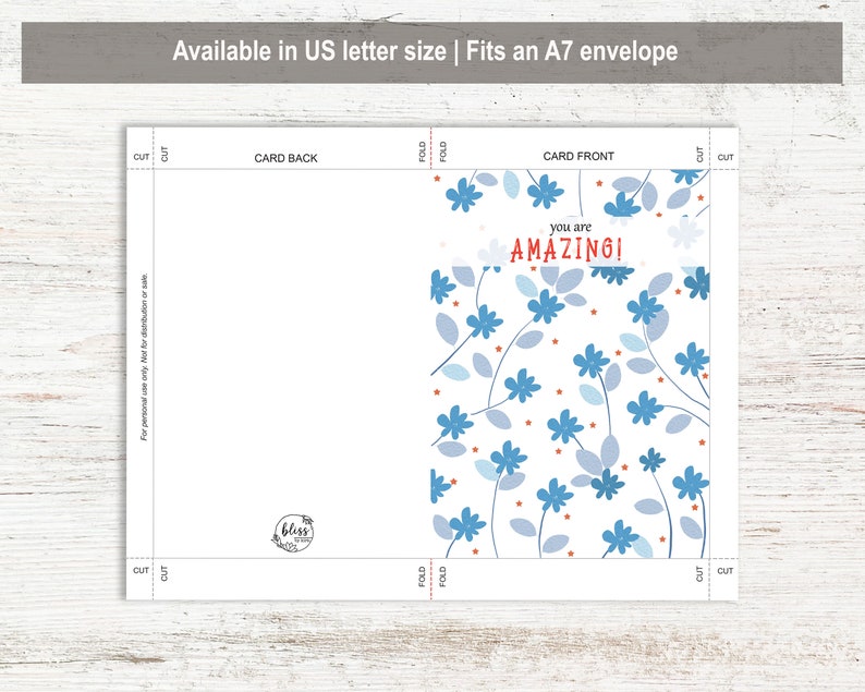 You Are Amazing Card Printable Inspiring Card Instant - Etsy