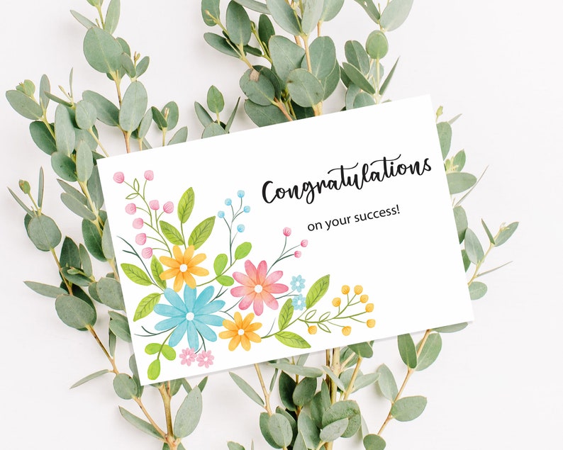 Congratulations Card Printable, Congrats Printable Card, Promotion Card, Graduation Card, New ...