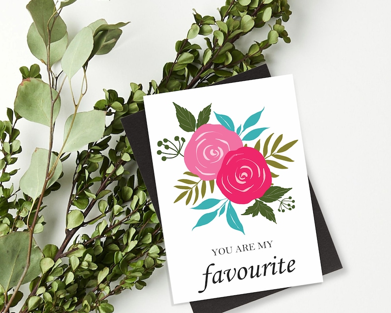 You Are My Favourite Love Card Printable Instant Download - Etsy