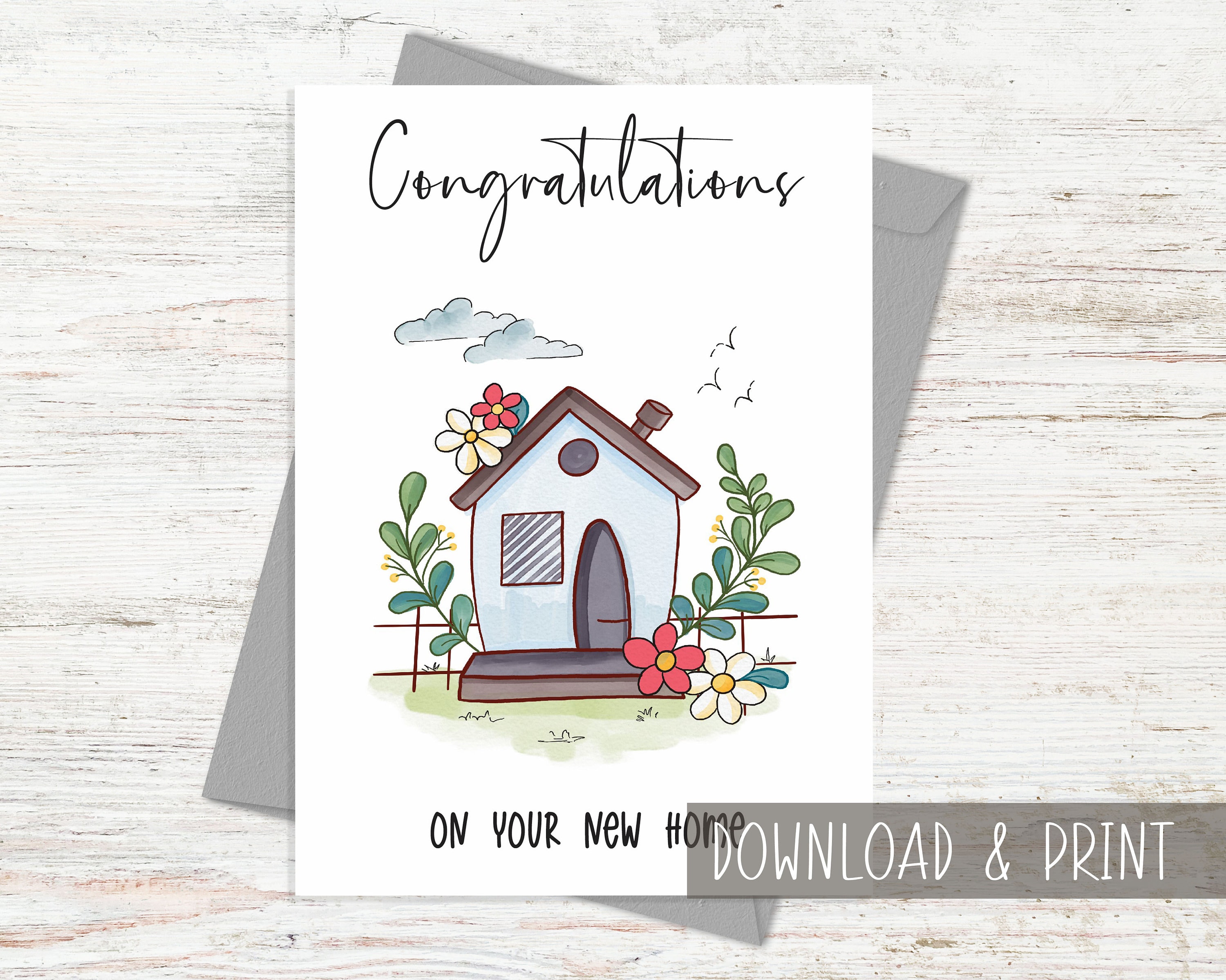 New Home Card Printable, Congratulations on New House Printable Card ...
