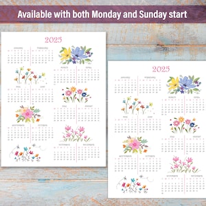 2025 Year Calendar Printable, 2025 Yearly Calendar, Desk Calendar ...