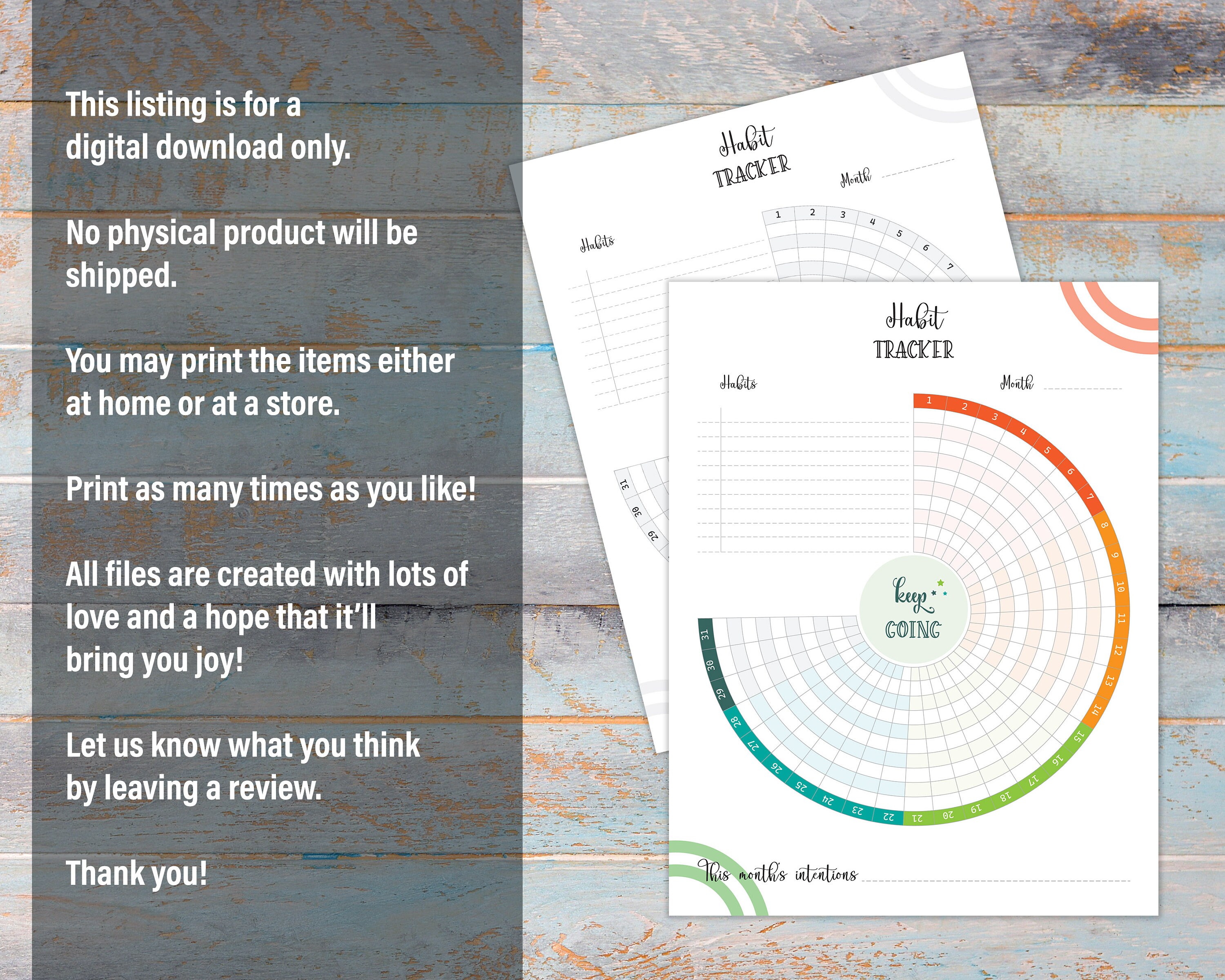 Habit Tracker Printable, Daily Routine Tracker, Monthly Habit Tracker ...
